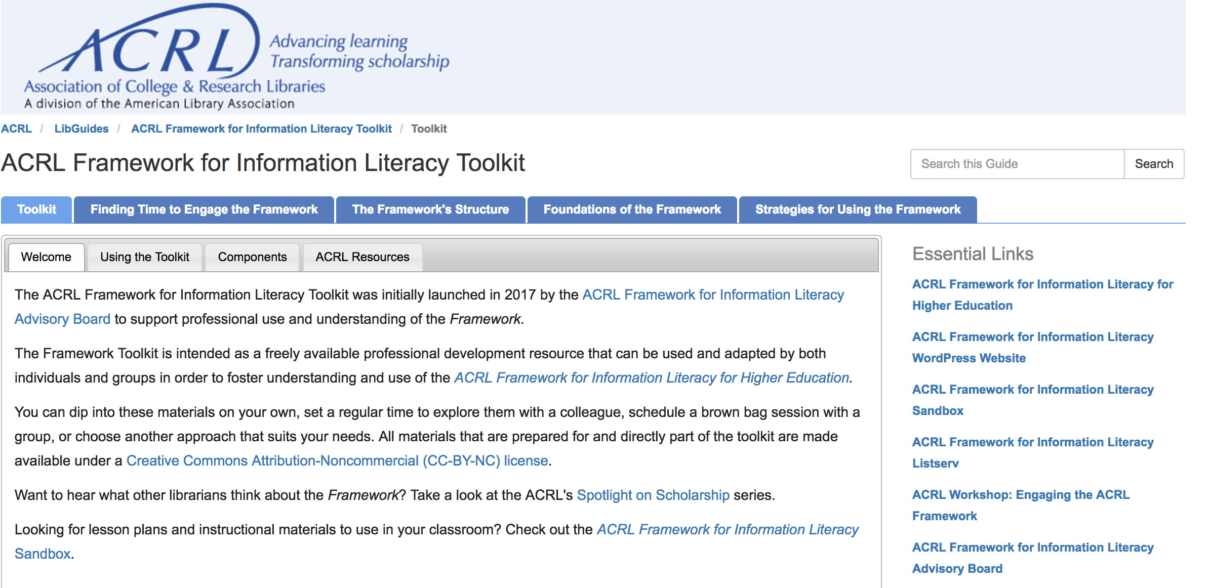 Acrl Framework For Information Literacy Toolkit Community Of Online